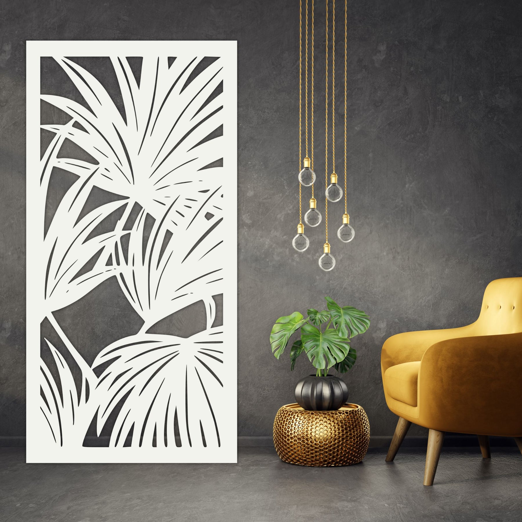 Palms Metal Privacy Screen – Chateau De Glass