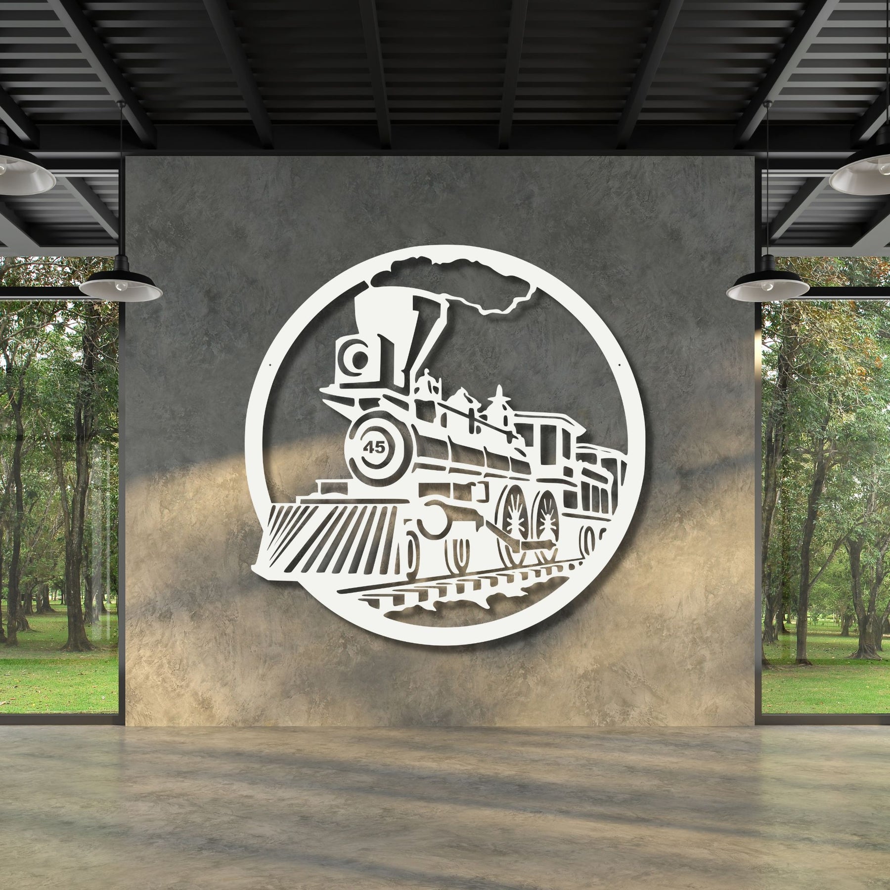 Steam Train Metal Wall Sign – Chateau De Glass